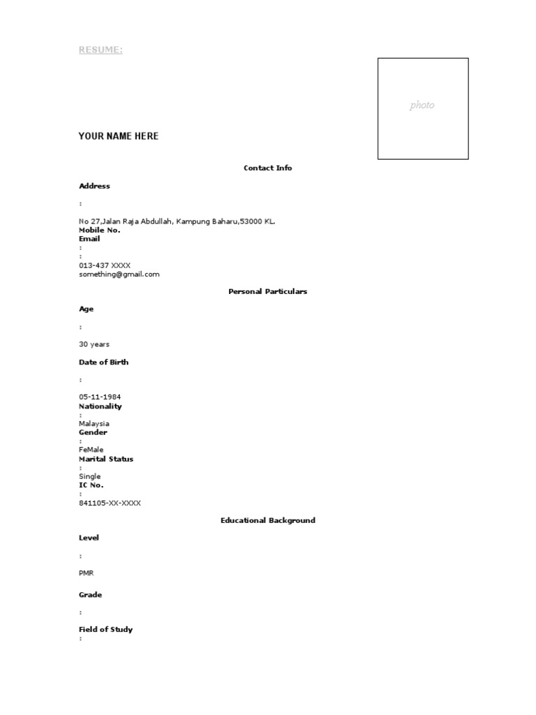 Contoh Resume Lengkap | PDF