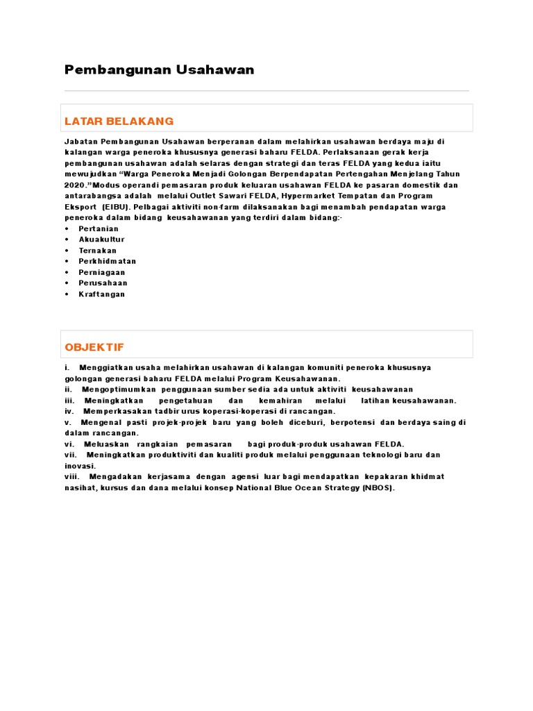 Pembangunan Usahawan | PDF | Bisnis