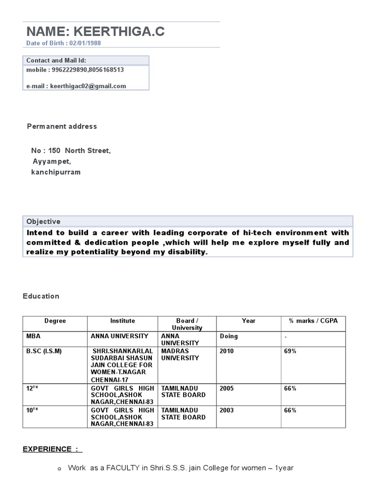 Keerthi Resume | PDF | Software | Computing