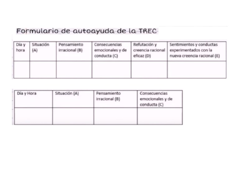 Formulario de Autoayuda de La Trec | PDF
