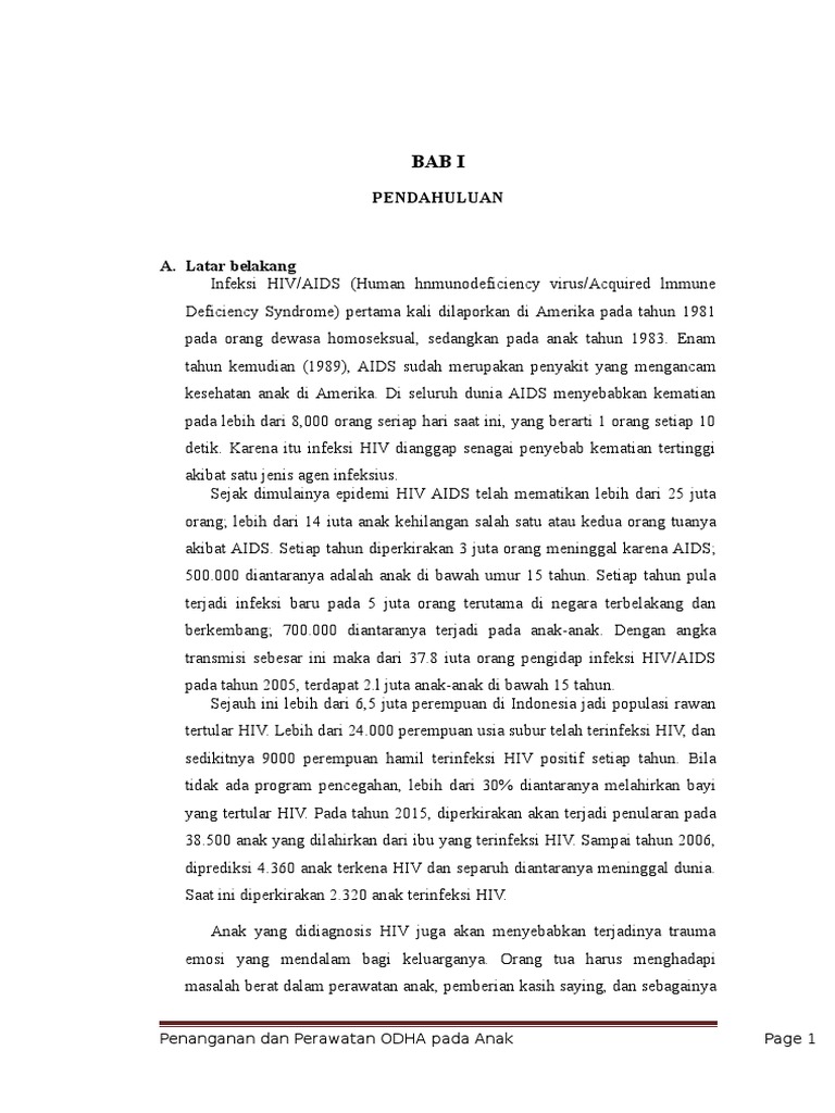 Makalah HIV Pada Anak | PDF | Pengembangan Diri | Sains & Matematika