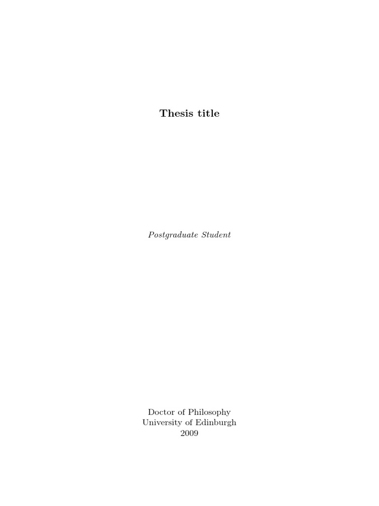 PhD Thesis Structure Overview | PDF
