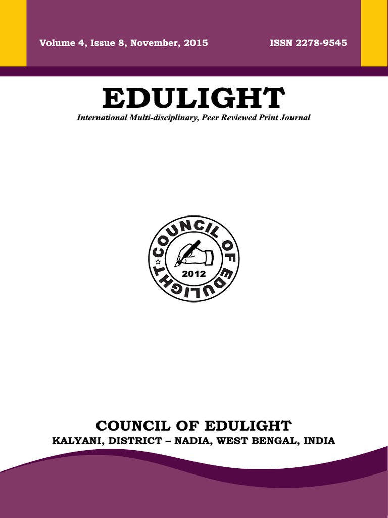 EDULIGHT Volume - 4, Issue - 8, Nov 2015 | PDF | Selfie | Strategic Management