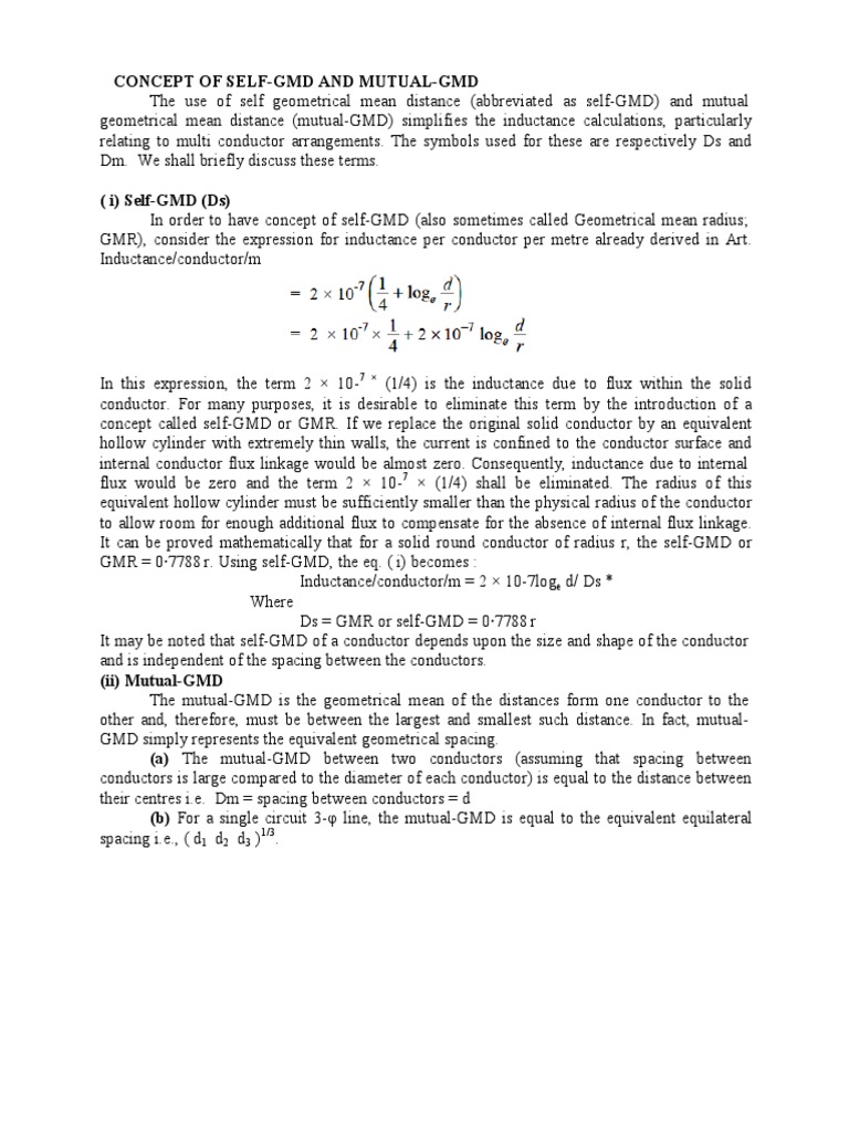Concept of GMR and GMD | PDF | Inductance | Flux