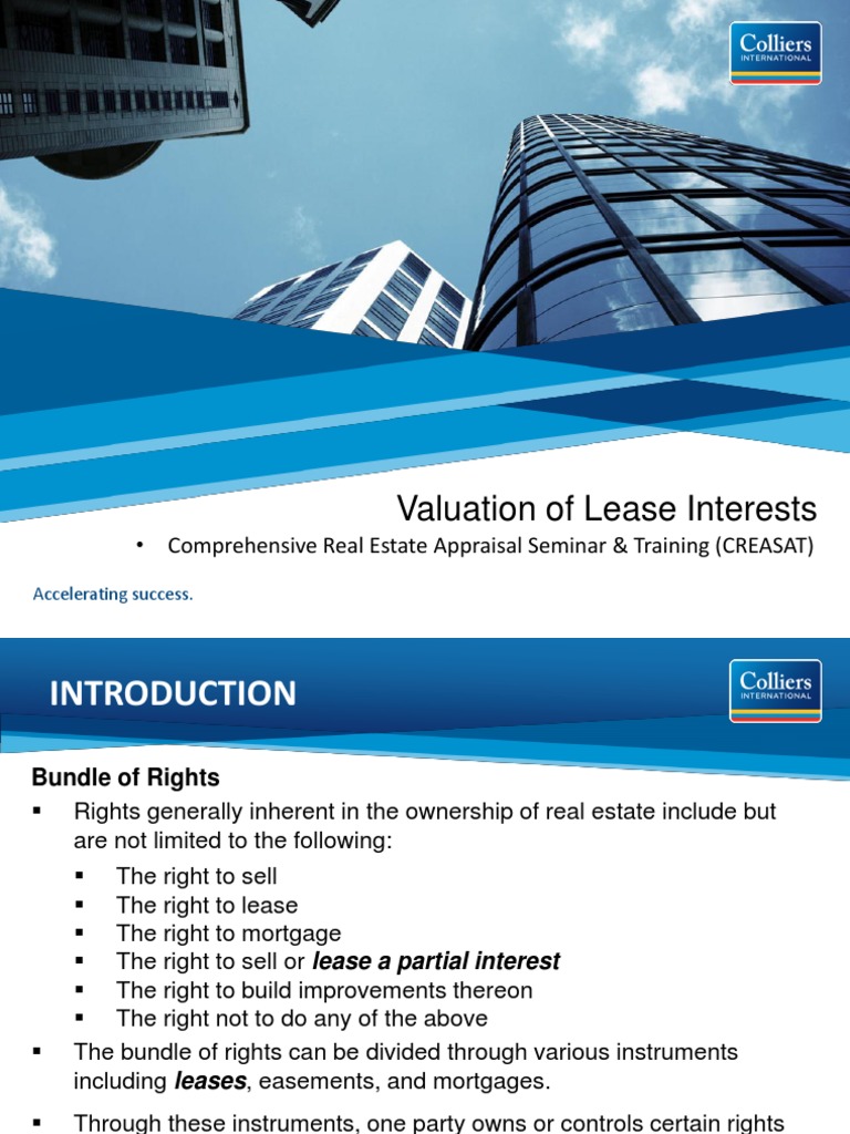 Appraisal of Lease Interests | PDF | Lease | Leasehold Estate
