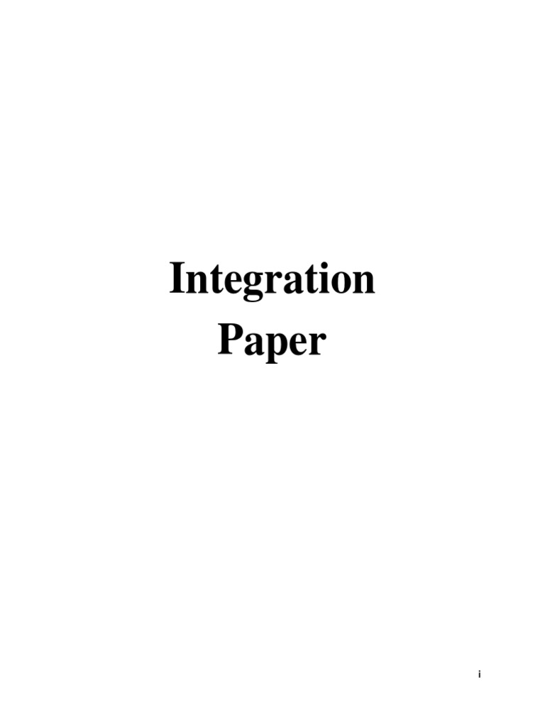 Integration Paper | PDF