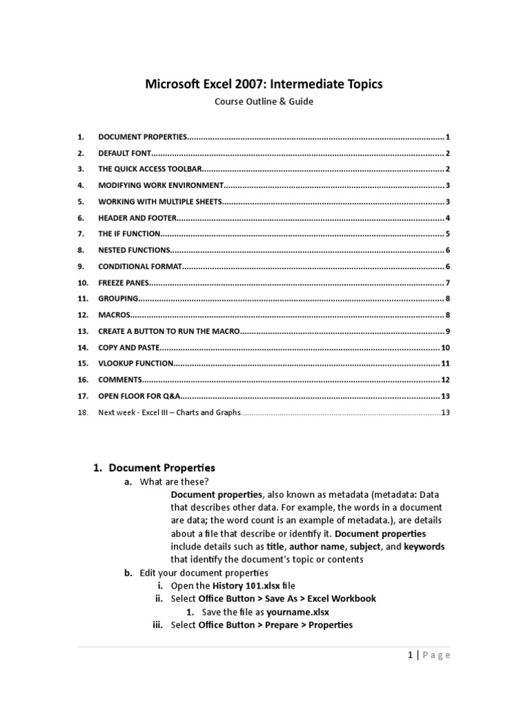 Excel II | PDF | Typefaces | Microsoft Excel