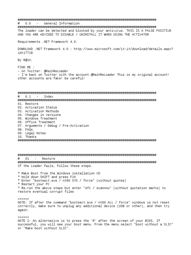 Readme.txt | Windows 7 | Microsoft Windows