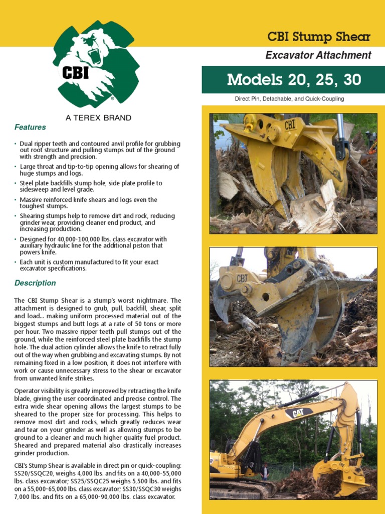 Stump Shear Data Sheet | PDF | Knife | Mechanical Engineering