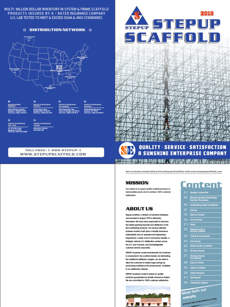 Scaffolding Catalog 2013 | PDF | Scaffolding | Framing (Construction)