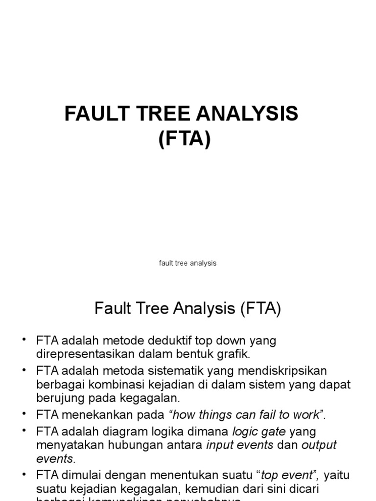 Bab 10 Fault Tree Analysis | PDF