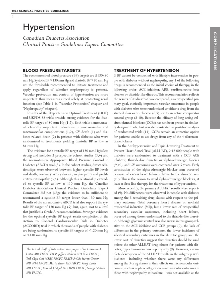 HTA Canada | PDF | Hypertension | Diseases And Disorders