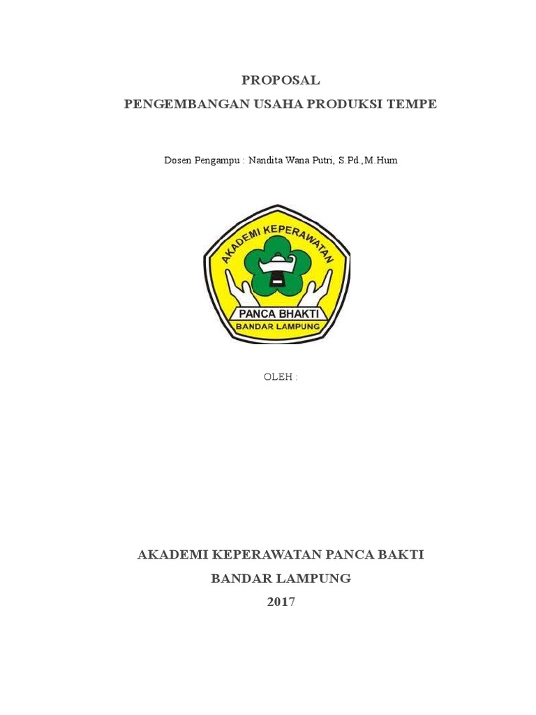 Proposal Pembuatan Tempe | PDF