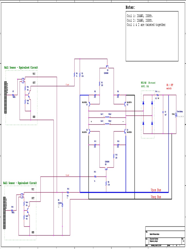 Bedini Cole Window Motor v1.0 | PDF