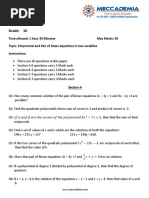 Worksheet On Word Problems On Linear Equation MATH 7 4TH MID | PDF ...