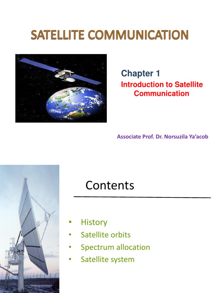 Chapter 1 - Introduction To Satellite Communication - ECM620 - SUZILA ...