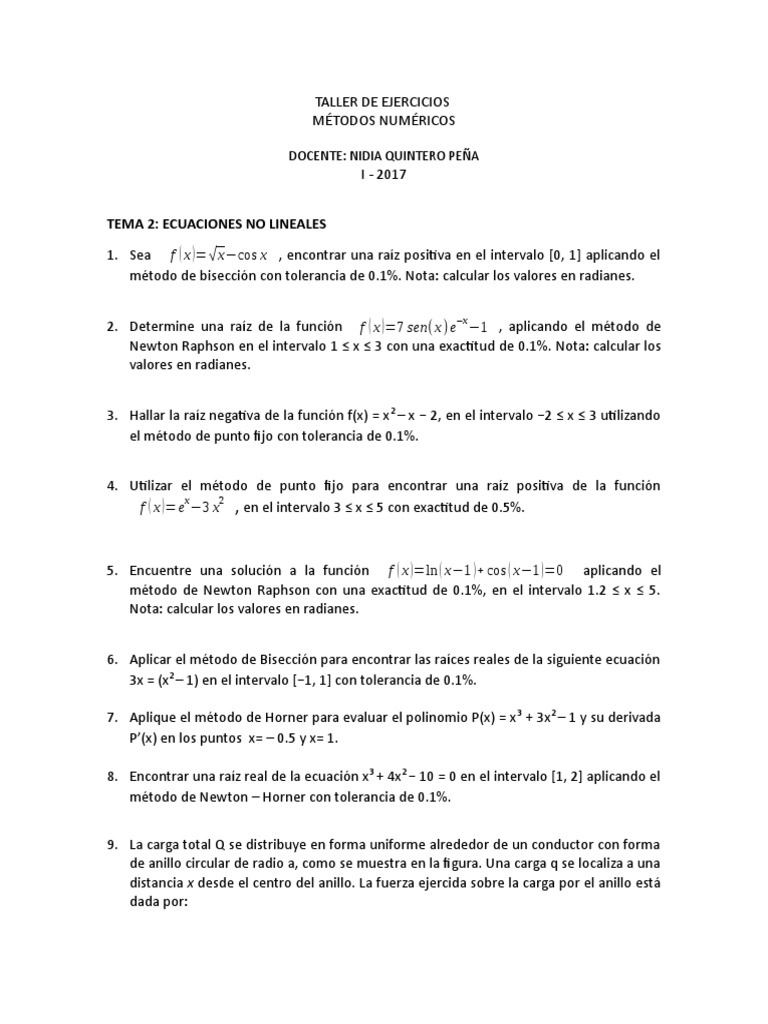 Metodos Numericos 2 | PDF | Intervalo (Matemáticas) | Análisis numérico
