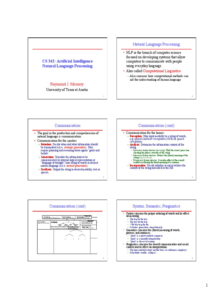NLP PDF | PDF | Parsing | Syntax