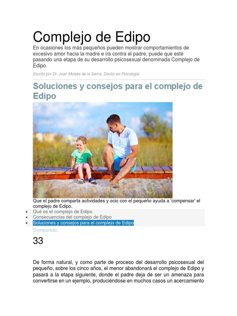 Complejo de Edipo | PDF | Complejo de Edipo | Conceptos psicologicos