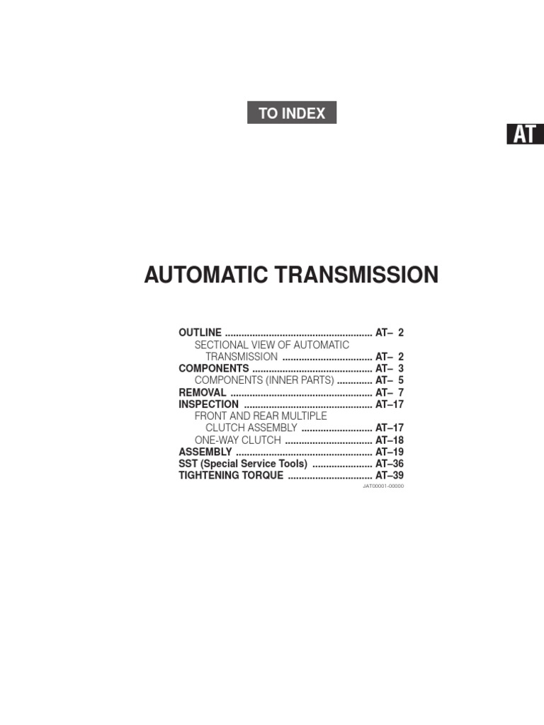 Daihatsu Terios Automatic Transmission Guide | PDF | Clutch | Manual ...