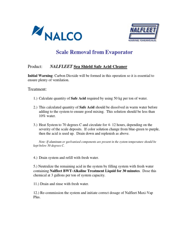 Scale Removal From Evaporator | PDF