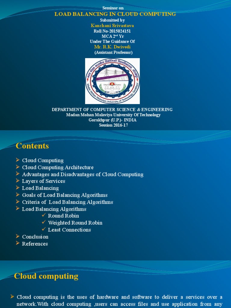 Load Balancing in Cloud Computing: Kanchani Srivastava | PDF | Load ...