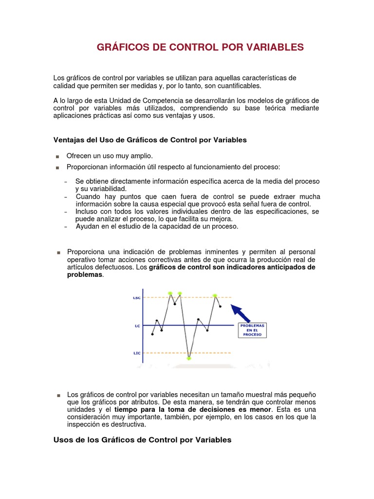 Gráficos de Control Por Variables | PDF | Media | Desviación Estándar