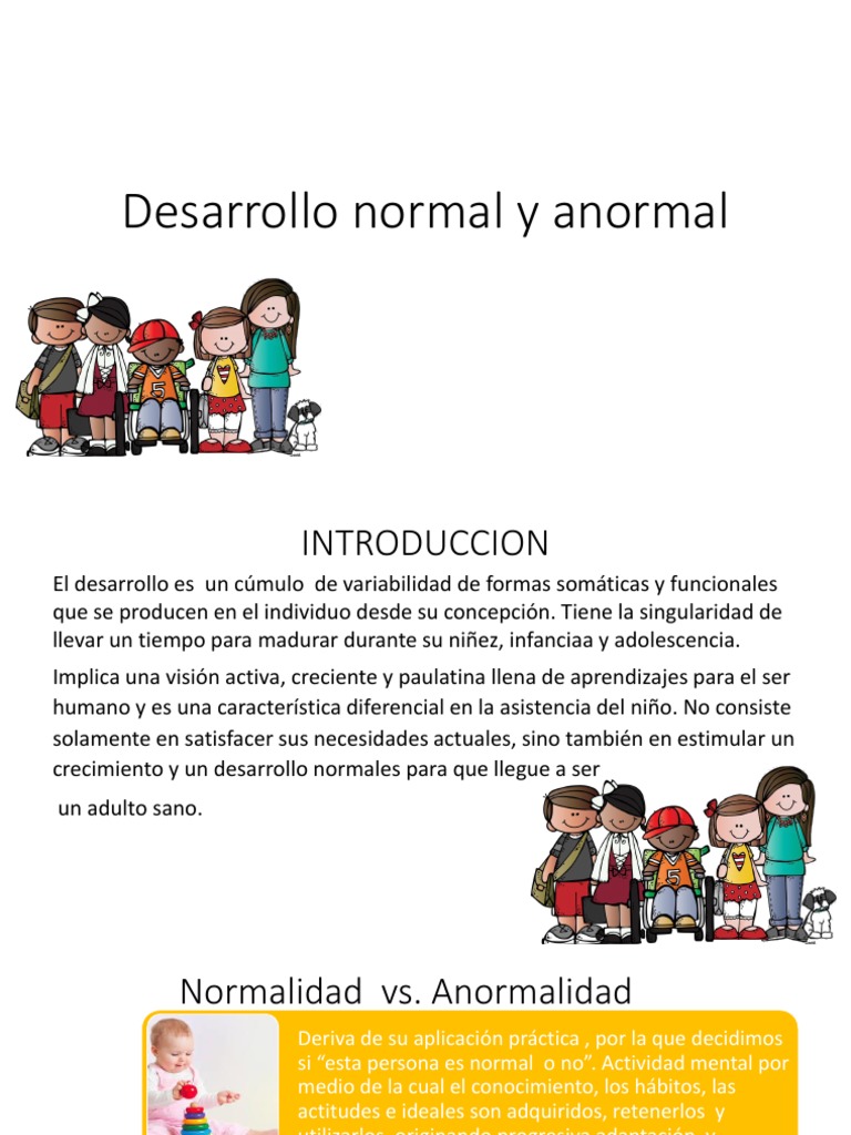 Desarrollo Normal y Anormal Original | PDF | Comportamiento | Evolución