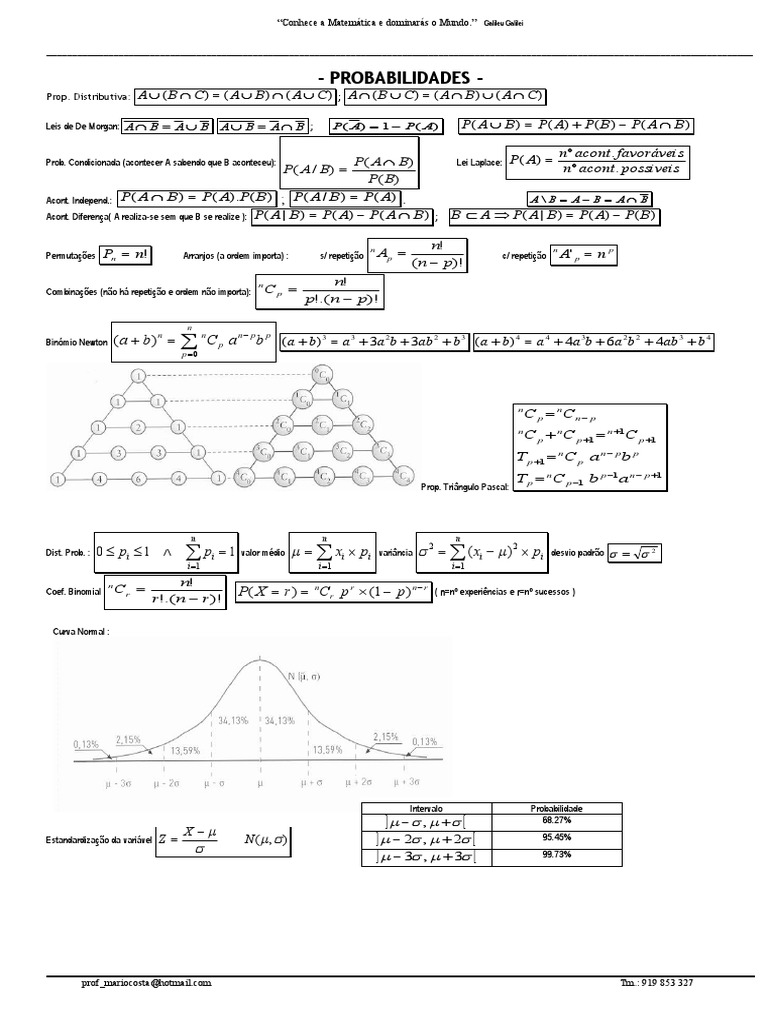 Formulário Matemática | PDF | Ensino de Matemática | Funções ...