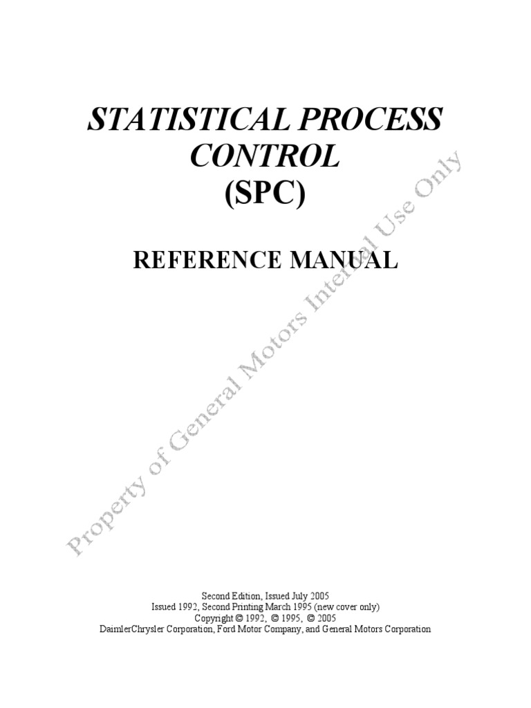 SPC 2nd Edition | PDF | Control System | Statistics