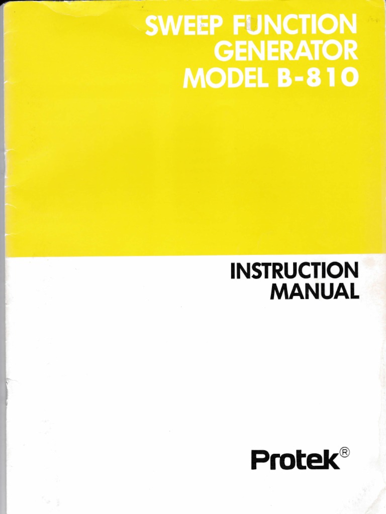 Sweep Function Generator Model B - 810 | Download Free PDF | Amplitude ...