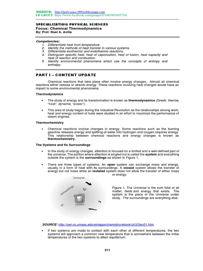 Understanding Thermochemistry Through Heat Transfer, Calorimetry and ...