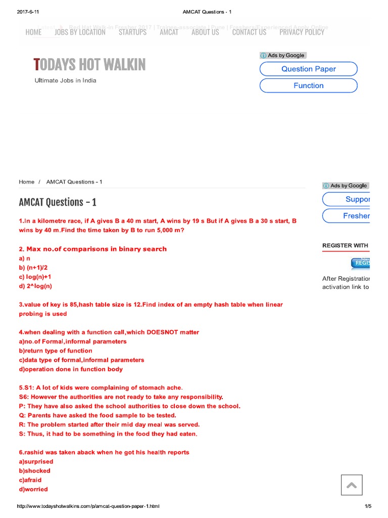 Amcat Questions 1 Pdf