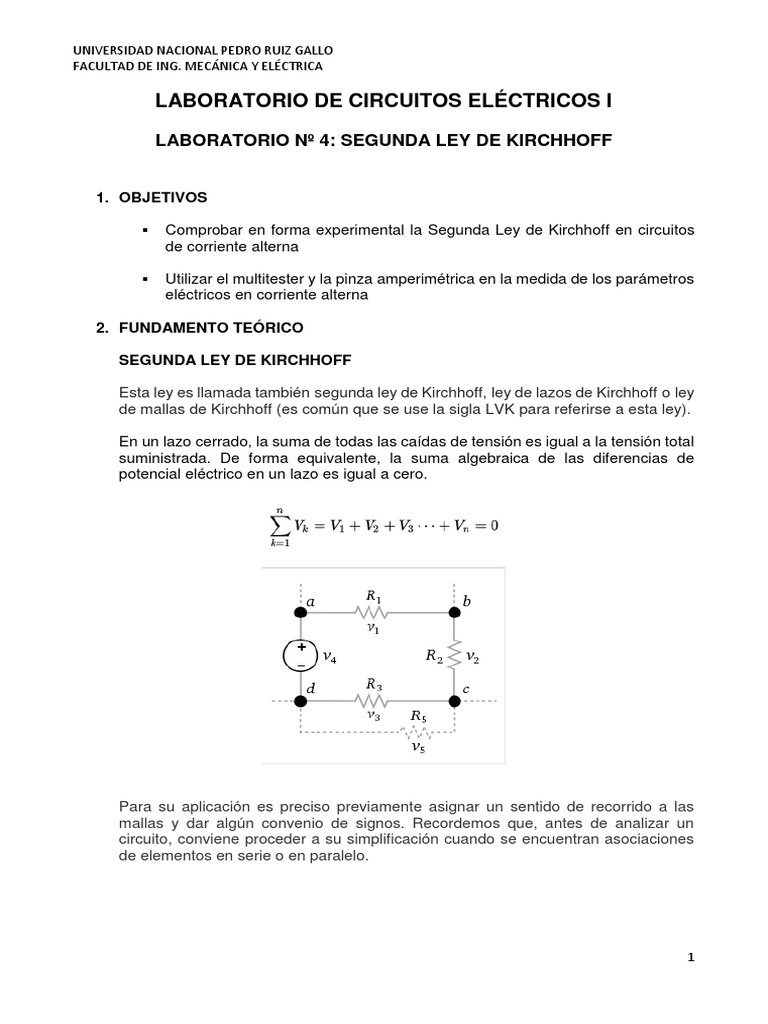 Laboratorio 4 - Circuitos Eléctricos II | PDF | Filosofía natural | Fuerza
