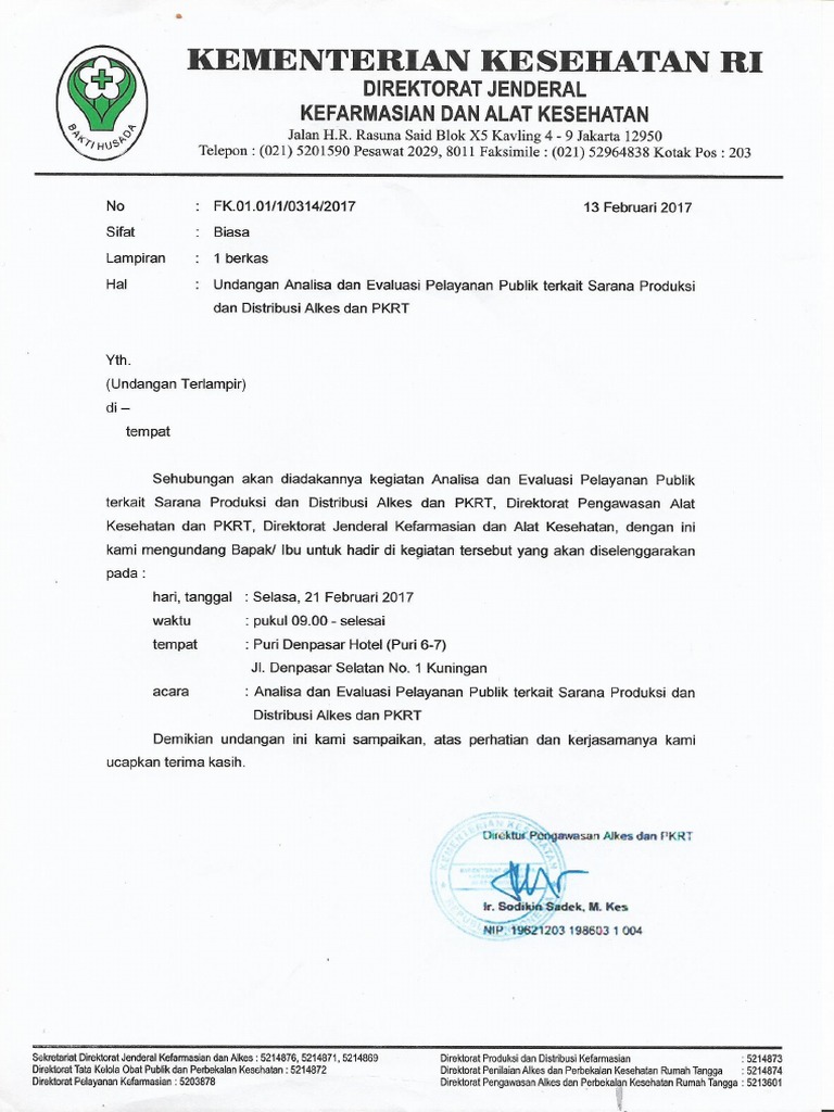 Undangan Evaluasi Pelayanan Alkes | PDF | Sains & Matematika