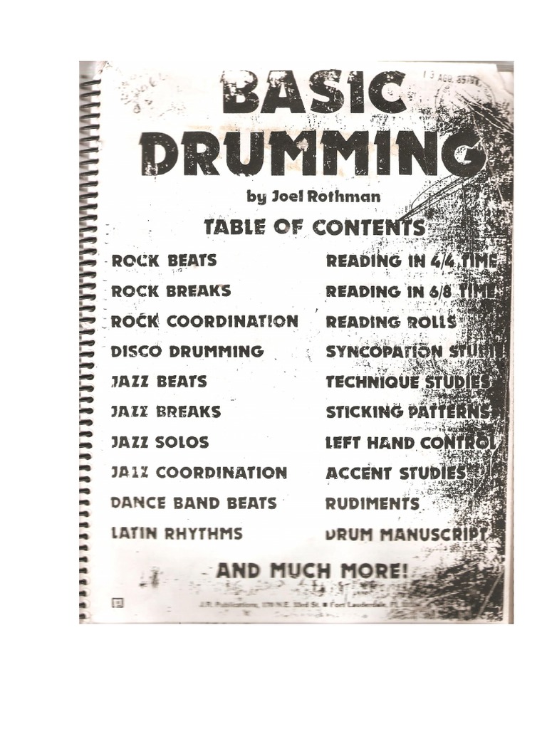 Joel Rothman - Basic Drumming | PDF