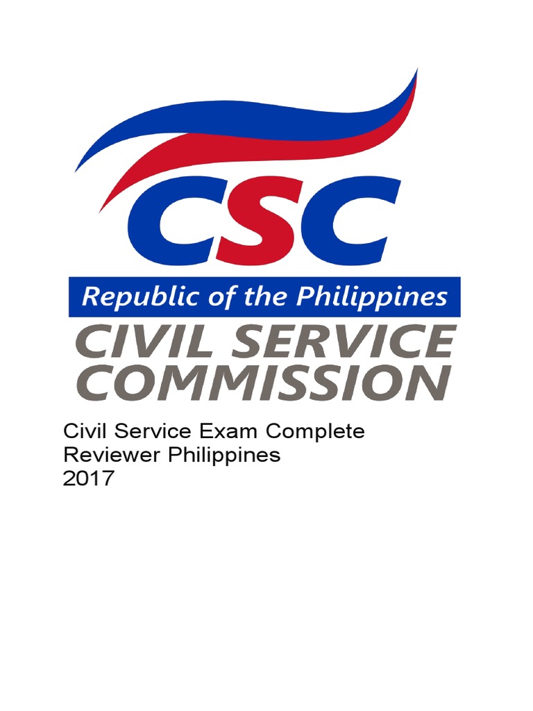 Civil Service Exam Complete Reviewer Philippines 2017 PDF | PDF ...