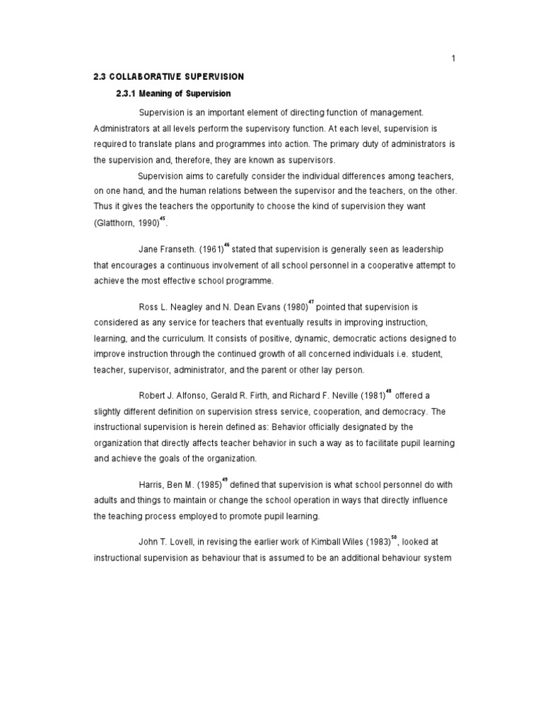 Collaborative Supervision | PDF | Supervisor | Teachers