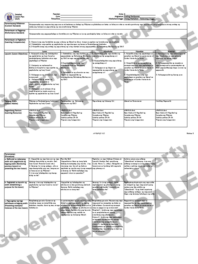 Ap 6 DLP Q1 W2 | PDF