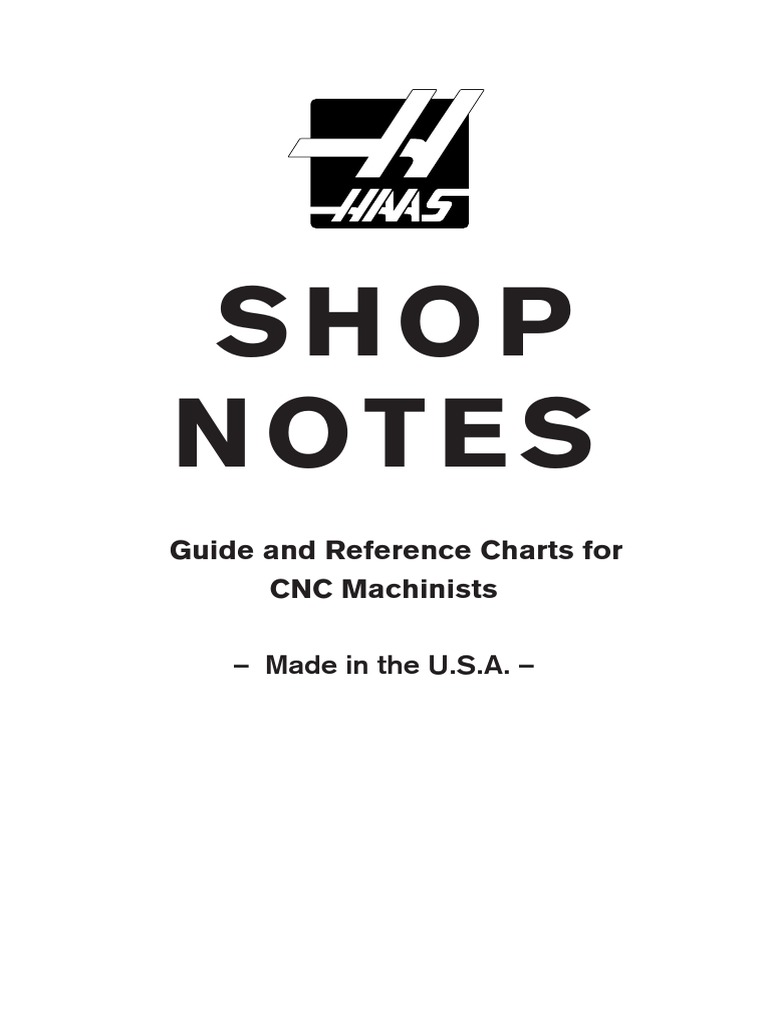 CNC Machinist Reference Guide-Large | PDF | Numerical Control | Drilling