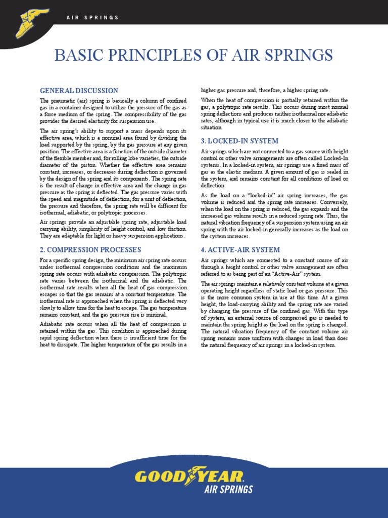 Basic Principles of Air Springs: General Discussion | PDF | Gases ...