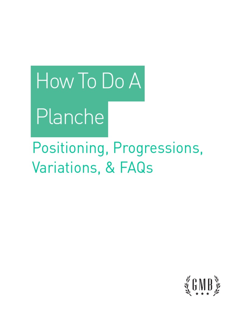 Howtodoa Planche: Positioning, Progressions, Variations, & Faqs | PDF ...
