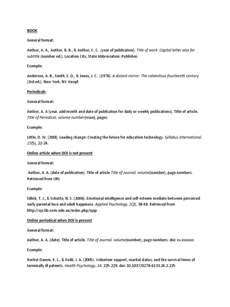 How To Write References | PDF | Behavioural Sciences | Psychological ...