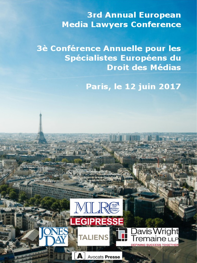 Conférence Européenne Droit des Médias 2017 | PDF | Diffamation | Média ...