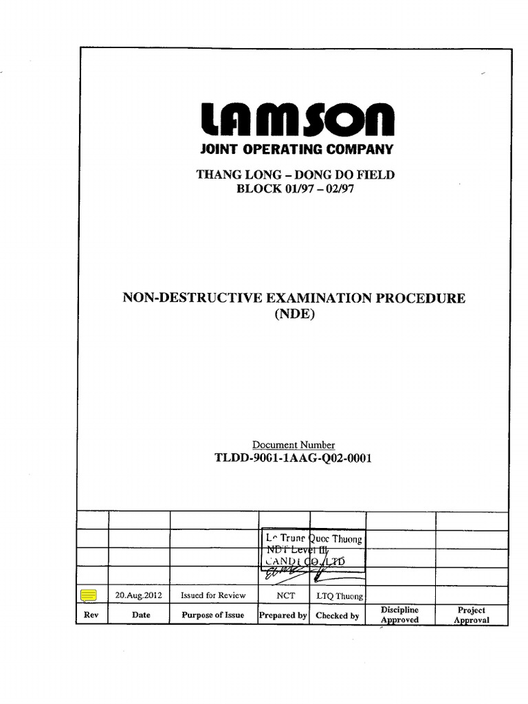 NDT Procedure Chemical | PDF