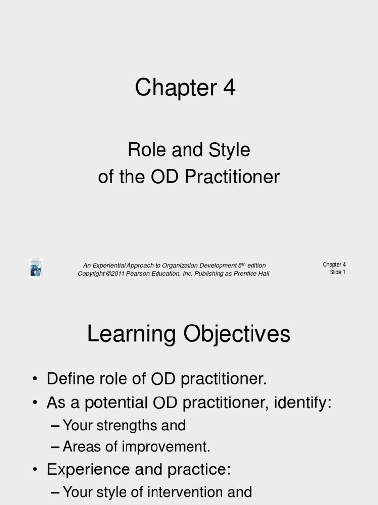 Role and Style of The OD Practitioner: An Experiential Approach To ...