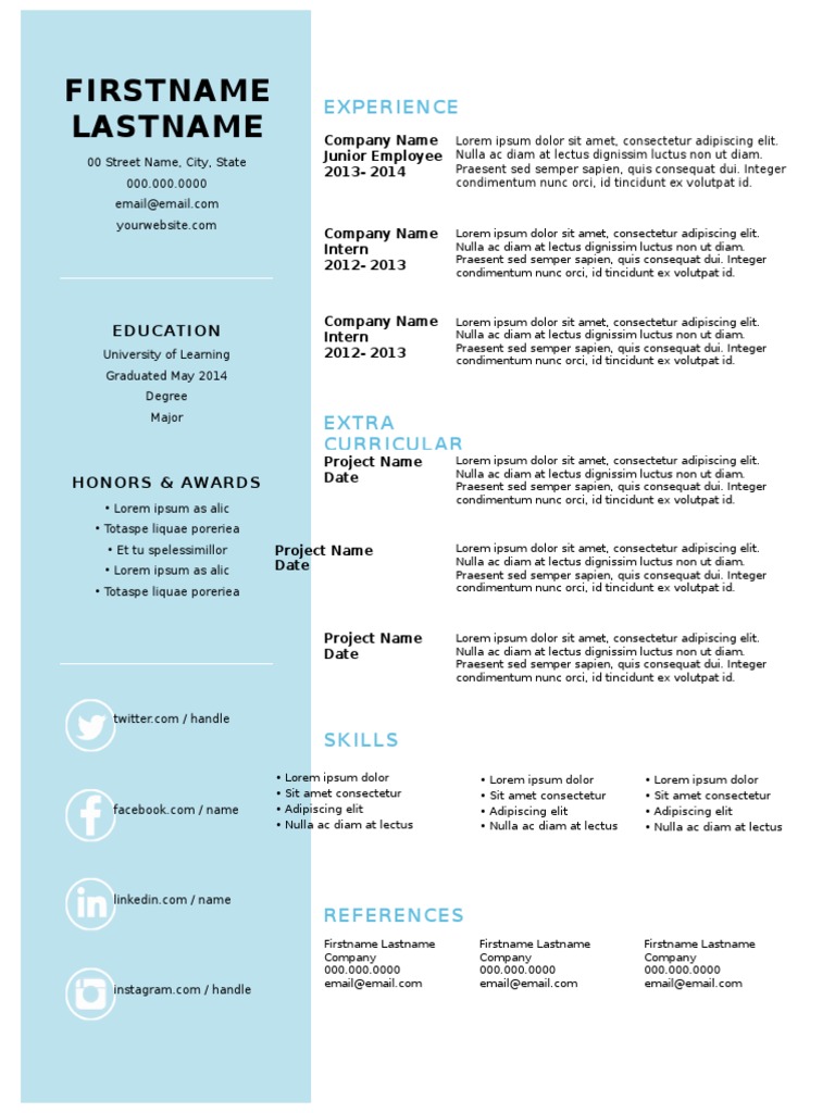 Firstname Lastname: Experience | PDF