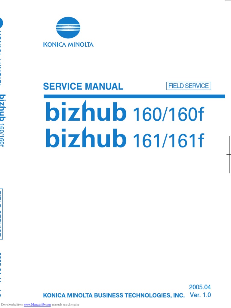 Bizhub 160 | PDF | Ac Power Plugs And Sockets | Electrical Connector