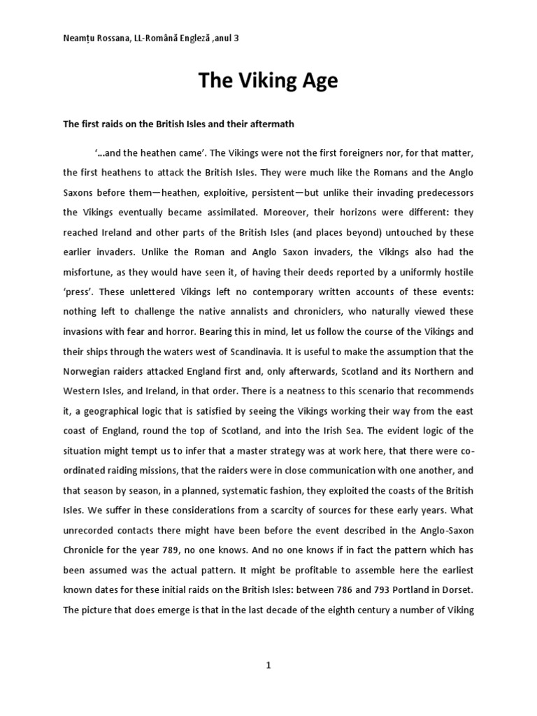 The Viking Age: The First Raids On The British Isles and Their ...