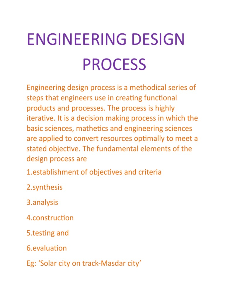 Engineering Design Process | PDF